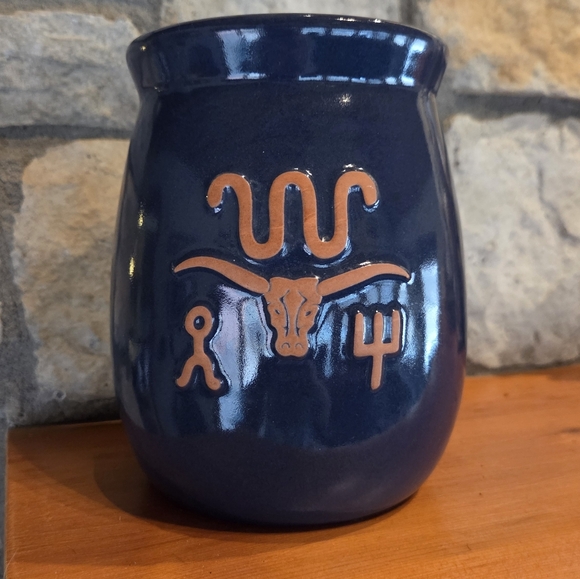 Frankoma | Art | Frankoma Pottery Navy Blue Ranch Cattle Brands ...